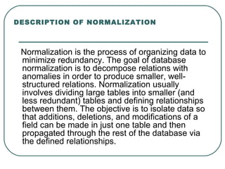 Normalization | PPT