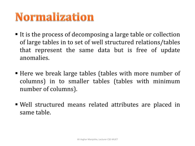 Normalization | PPT