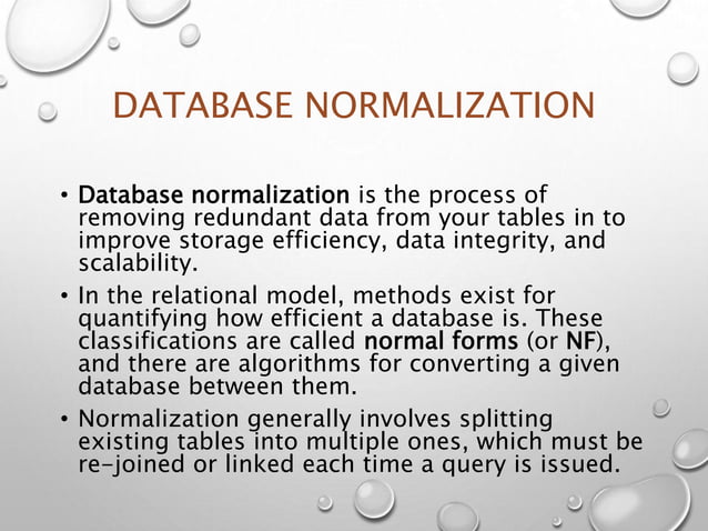 Normalization | PPTX | Databases | Computer Software and Applications