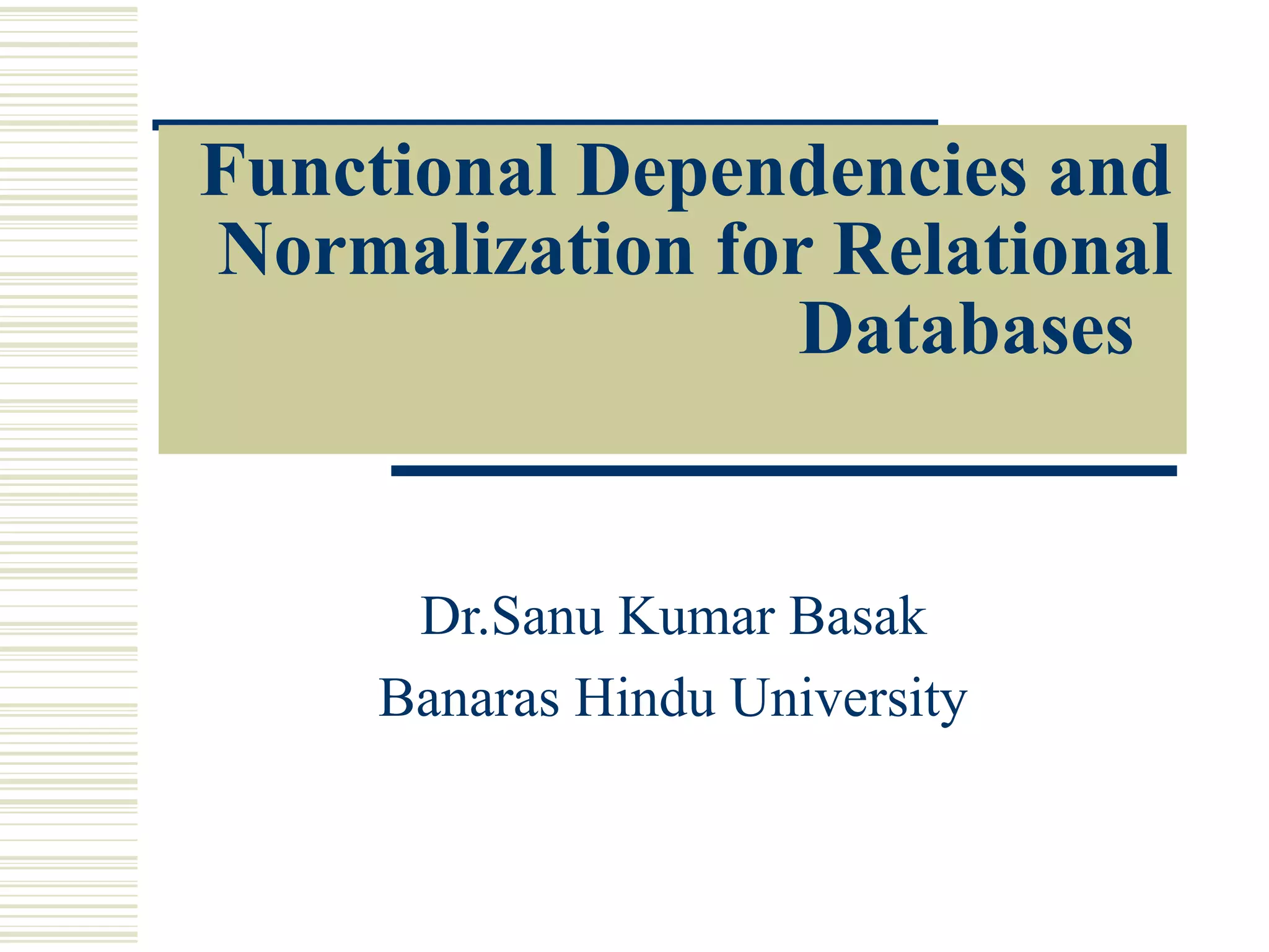 Normalization by Sanu | PPT