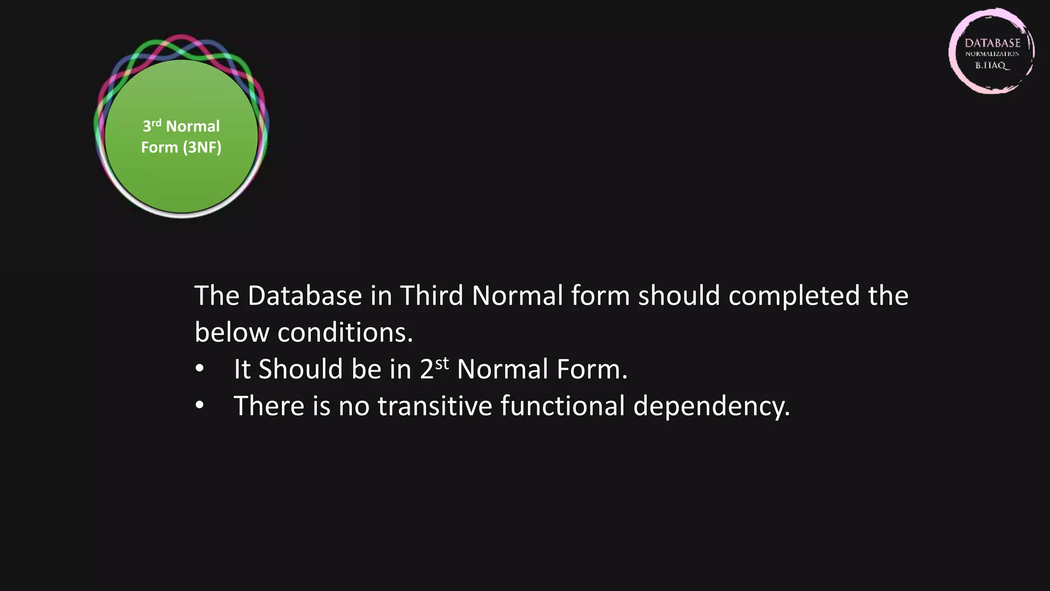 Normalization in a Database | PPTX