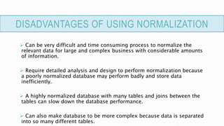 Importance of Normalization | PPTX | Databases | Computer Software and ...