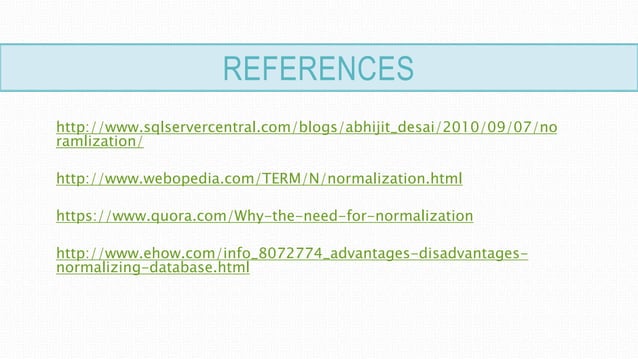 Importance of Normalization | PPTX | Databases | Computer Software and ...