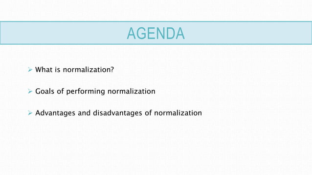 Importance of Normalization | PPTX | Databases | Computer Software and ...