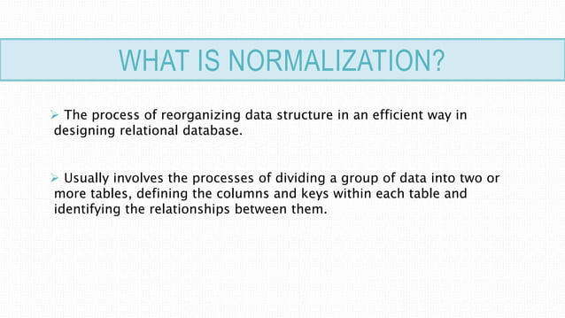 Importance Of Normalization Pptx Databases Computer Software And