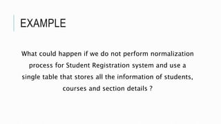 Importance of Normalization | PPTX | Databases | Computer Software and ...