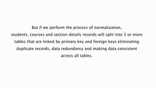 Importance of Normalization | PPTX | Databases | Computer Software and Applications