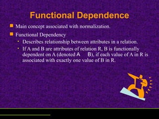 Normalization | PPT | Databases | Computer Software and Applications