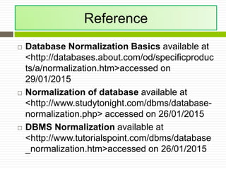 Normalization | PPTX