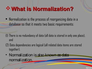 Normalization | PPT