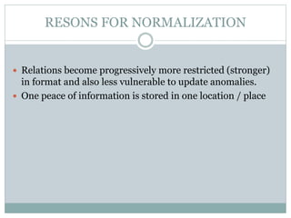 Normalization | PPTX