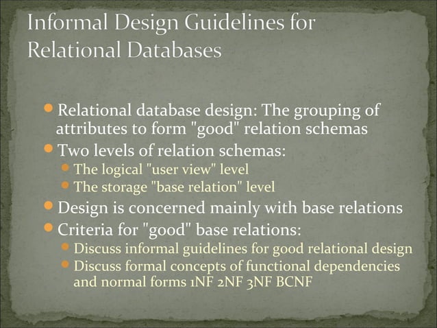 Function Dependencies and Normalization | PPT