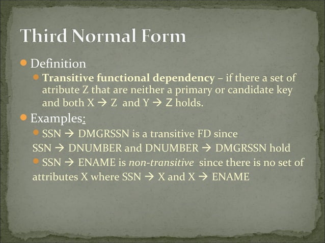 Function Dependencies and Normalization | PPT
