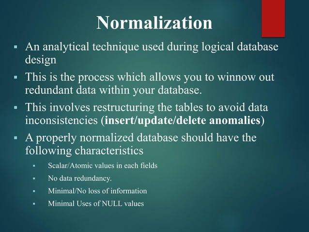 Normalization | PPT