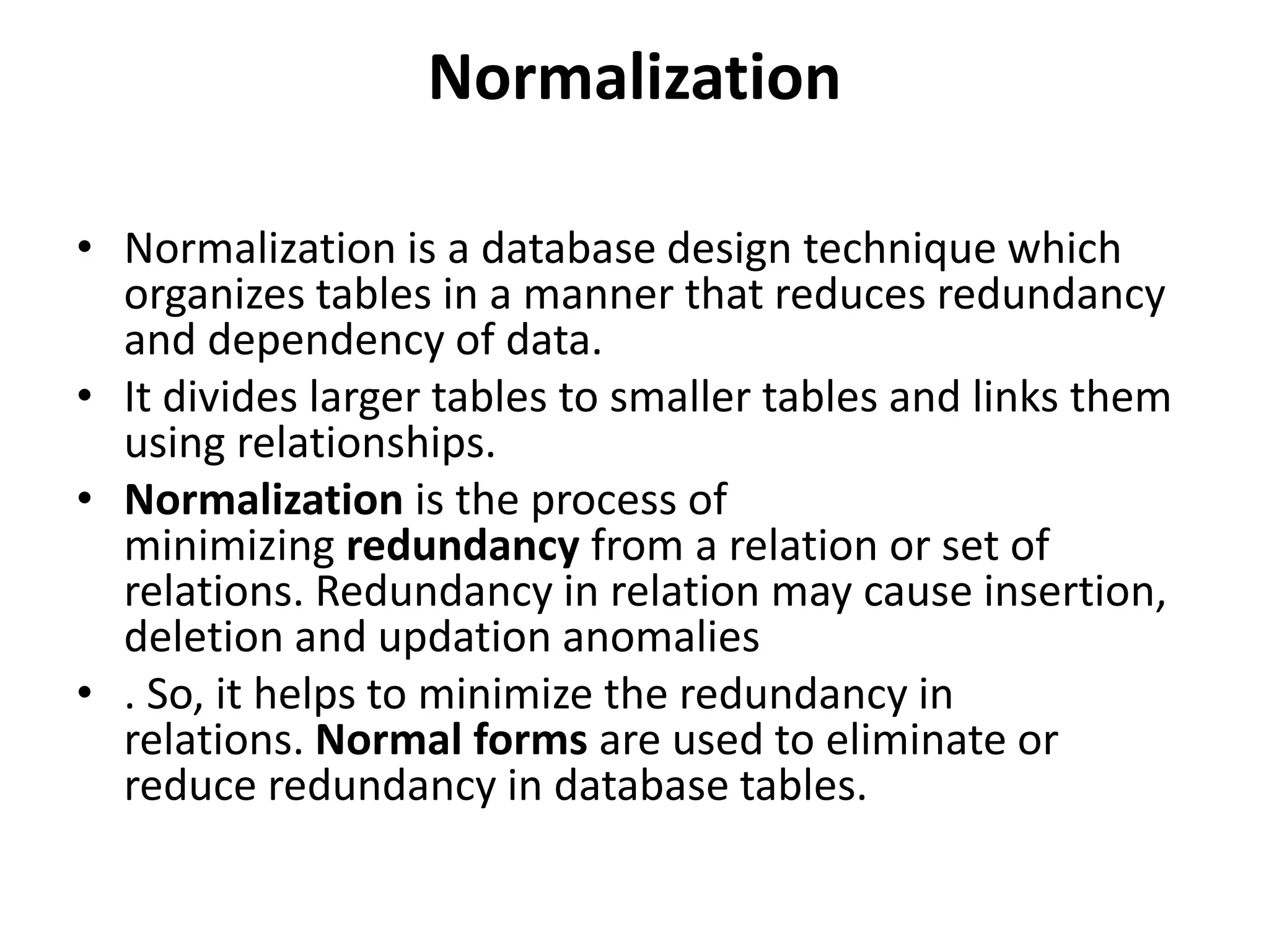 Normalization | PPT