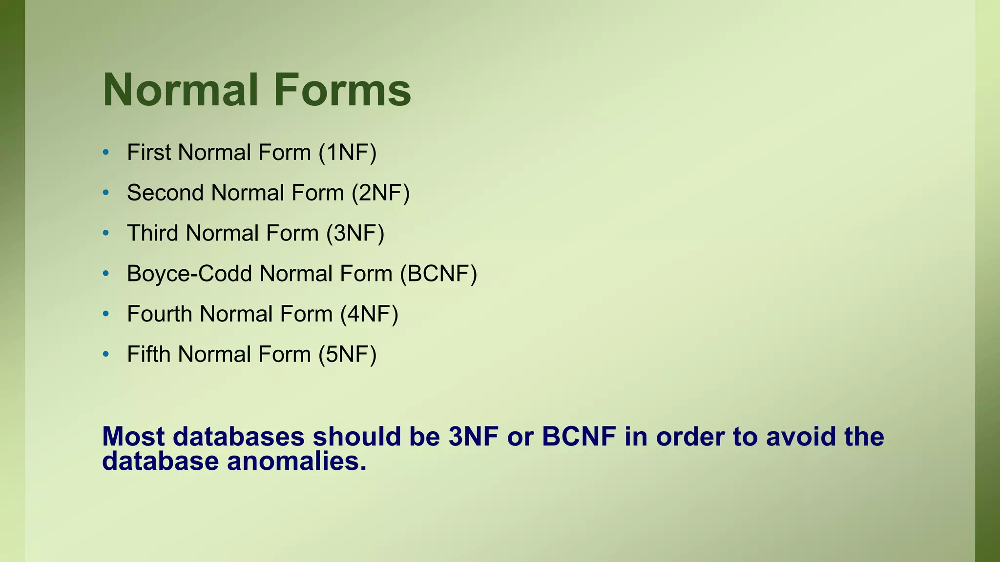 database Normalization | PPTX