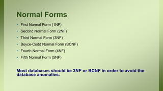 database Normalization | PPTX