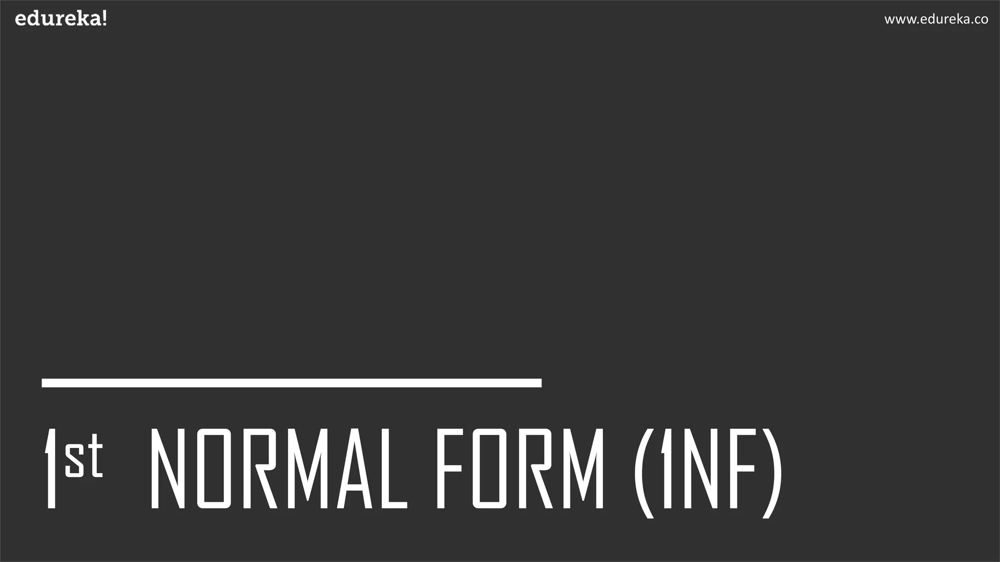 Normalization in SQL | Edureka | PDF