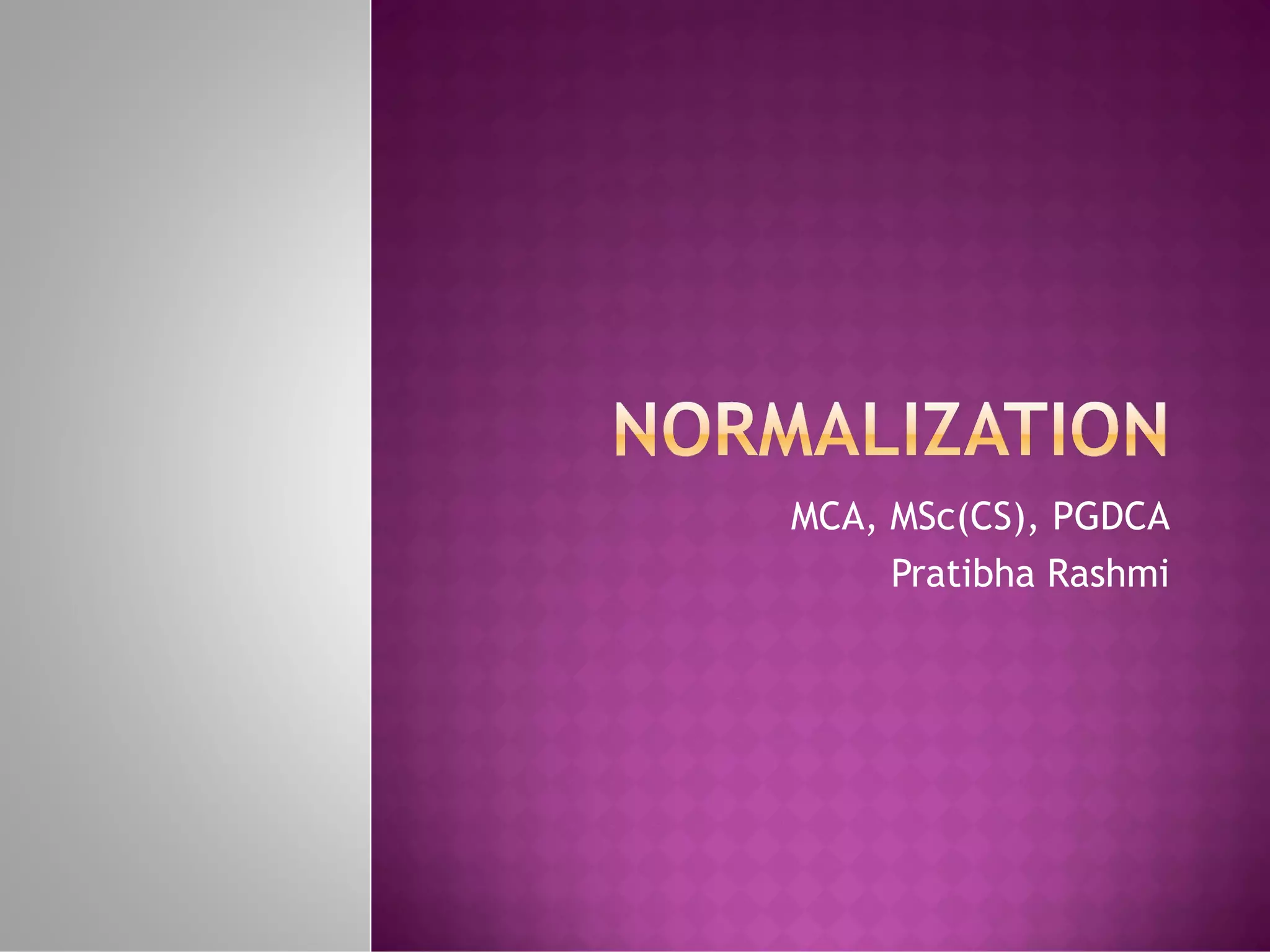 Normalization | PDF | Databases | Computer Software and Applications