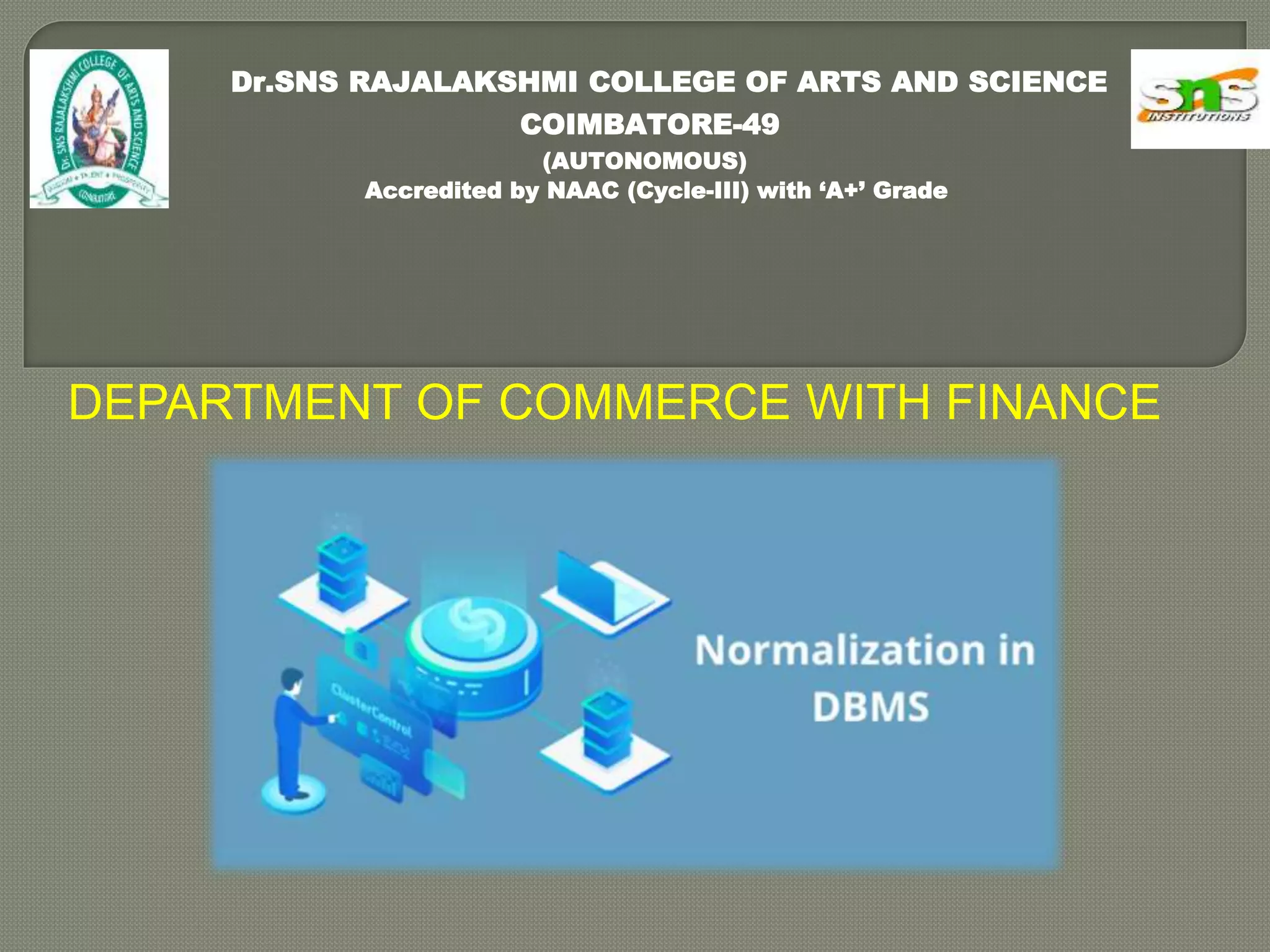 Dbms Normalization Guide Ppt