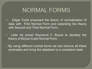 Normalization in RDBMS | PPTX