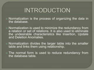 Normalization in RDBMS | PPT