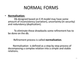 Normalization in DBMS | PDF