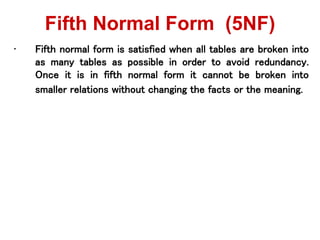 normalization.ppt | Databases | Computer Software and Applications