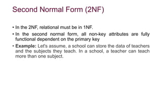 Normalization and three normal forms.pptx | Databases | Computer ...