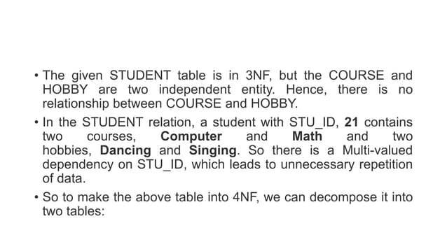 Normalization and three normal forms.pptx | Databases | Computer ...