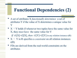 Normalization.pptx Functional dependence | PPTX | Databases | Computer Software and Applications
