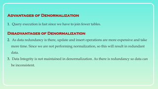 Normalization in Relational database management systems | PPTX