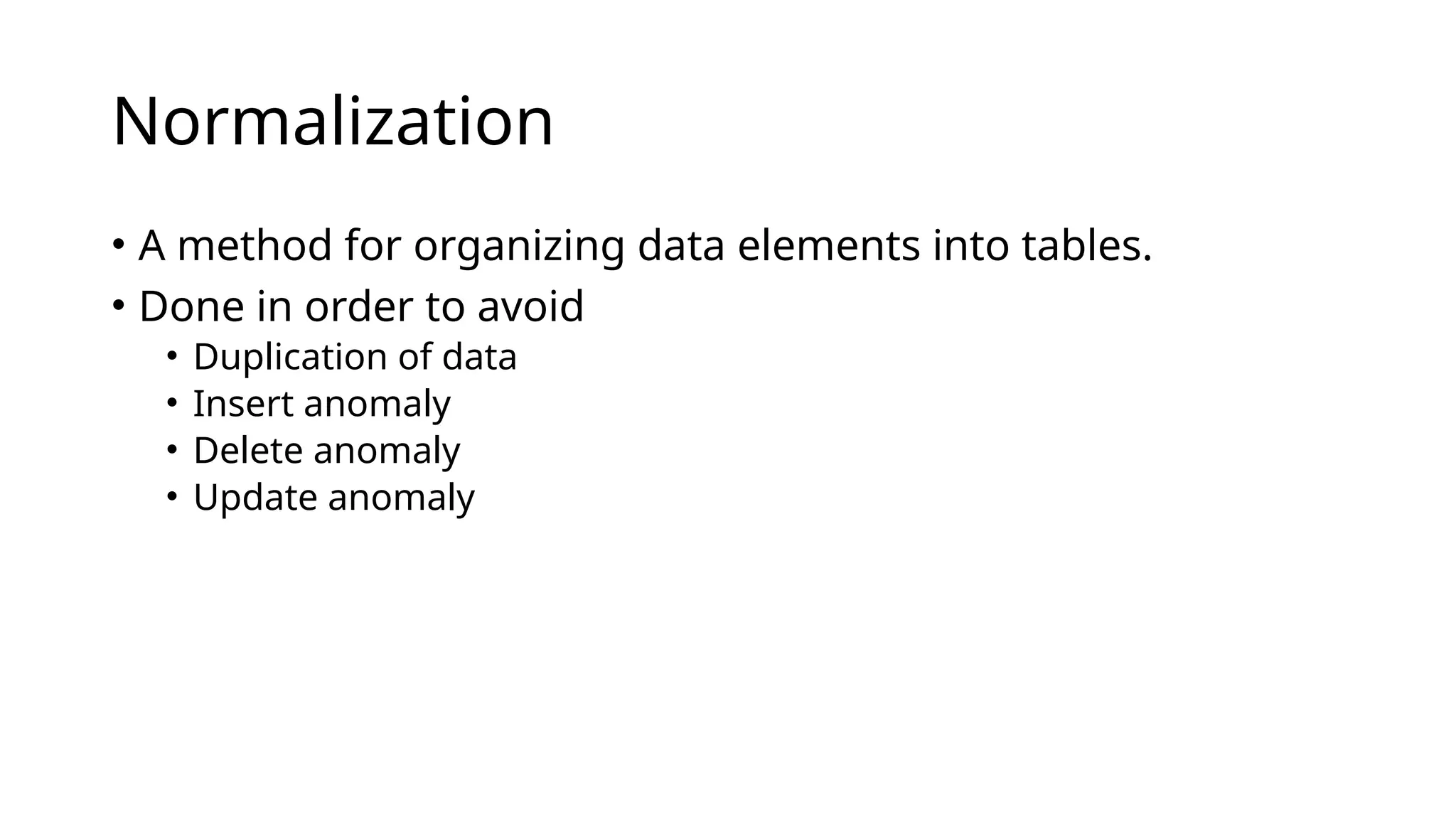 Database Management System Normalization Ppt
