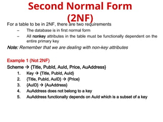 RDBMS Normal Forms Normalization Dependnency | PPT