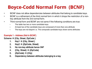 RDBMS Normal Forms Normalization Dependnency | PPT