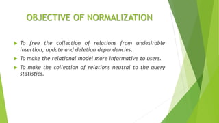 Normalization in DBMS | PPTX