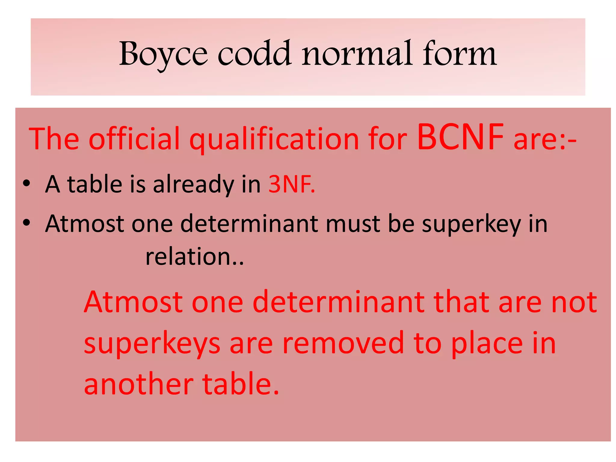 Normalization 1 nf,2nf,3nf,bcnf | PPTX