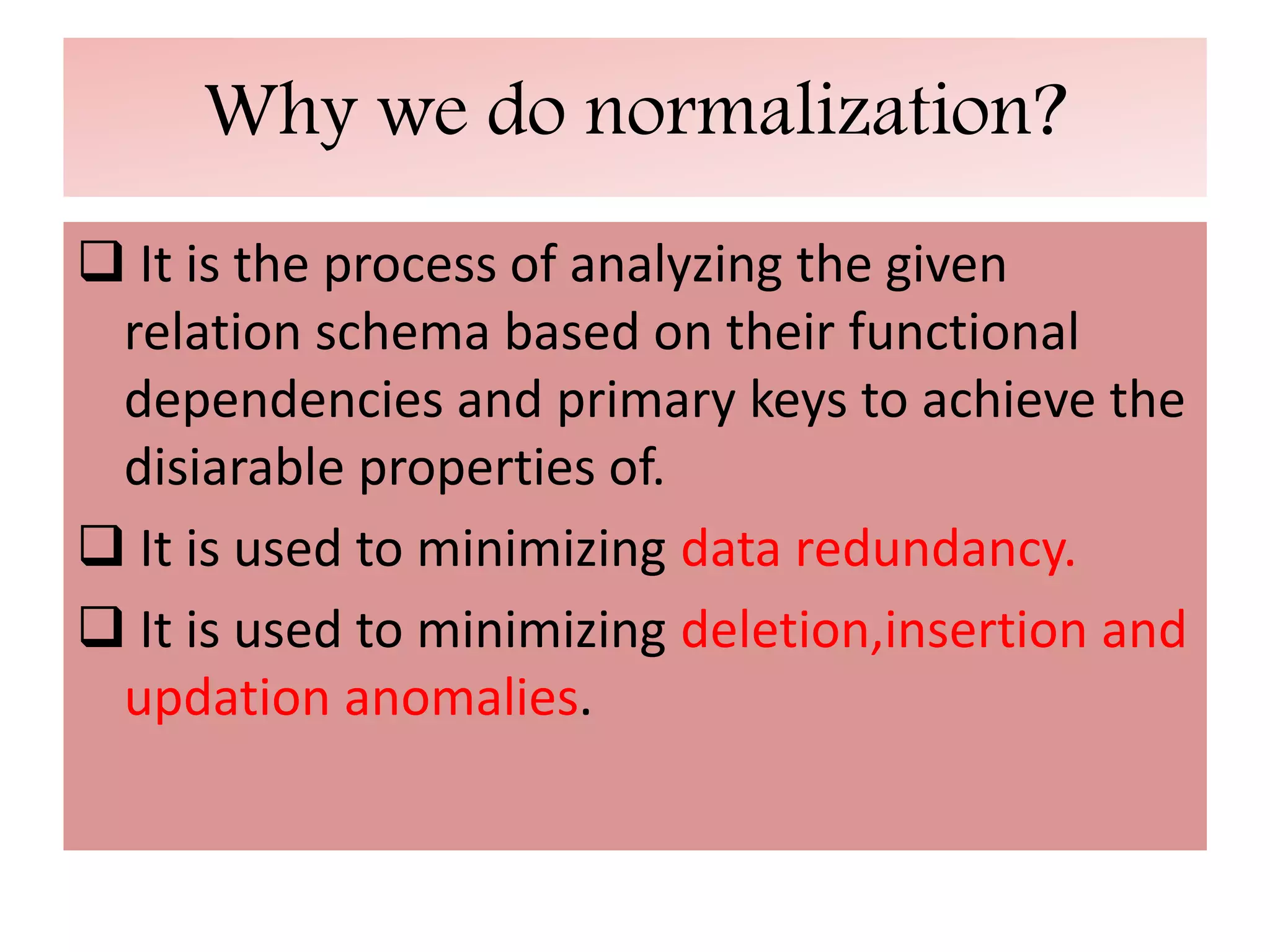 Normalization 1 nf,2nf,3nf,bcnf | PPTX