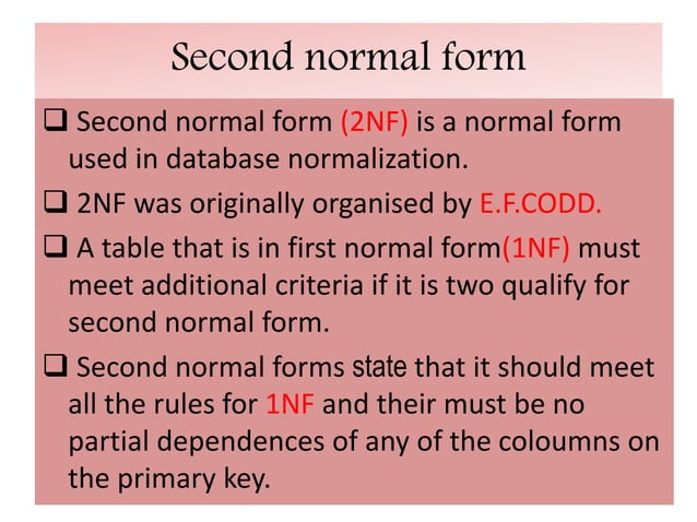 Normalization 1 nf,2nf,3nf,bcnf | PPTX