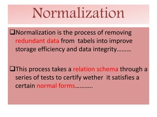 Normalization 1 nf,2nf,3nf,bcnf | PPTX