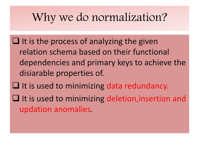 Normalization 1 nf,2nf,3nf,bcnf | PPTX