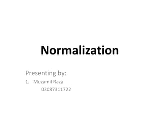 Normalization | PPT