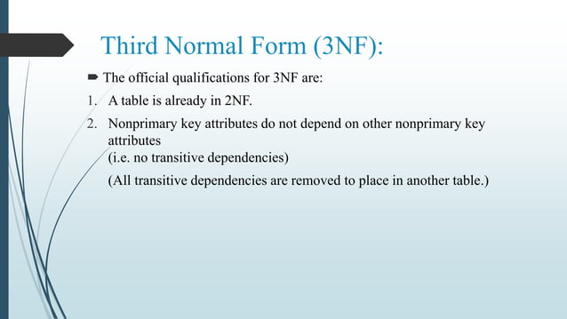 Normalization | (1NF) |(2NF) (3NF)|BCNF| 4NF |5NF | PDF | Databases ...
