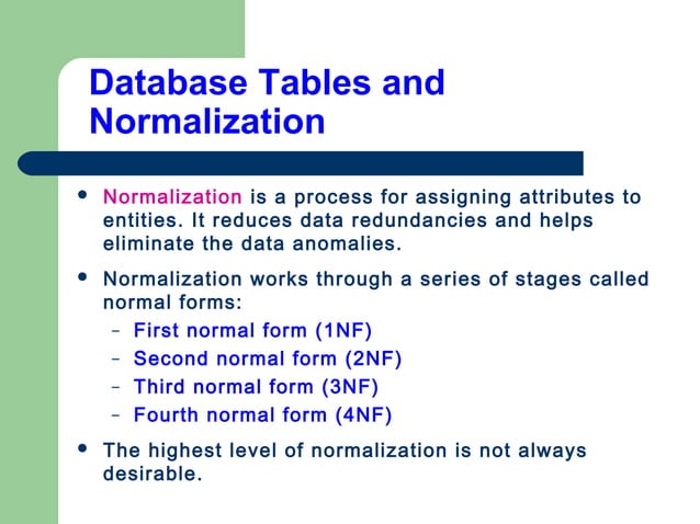 Normalization case | PPT