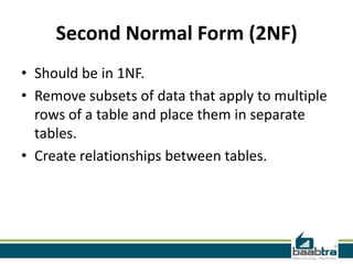 Normalization,ddl,dml,dcl | PPTX