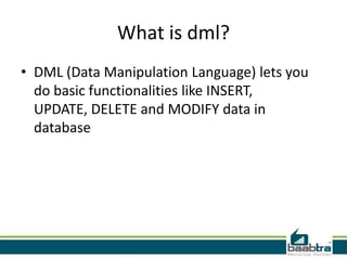 Normalization,ddl,dml,dcl | PPTX
