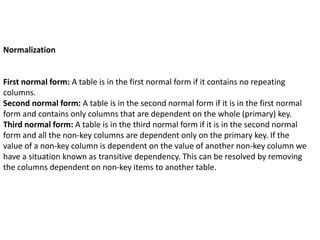 Normalization | PPTX | Databases | Computer Software and Applications