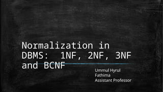 Four Types of Normalization in DBMS Explained | PPTX