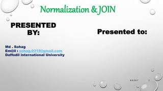 Normalization & join | PPTX