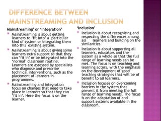 topic - Normalization maintreaming and incluion | PPTX